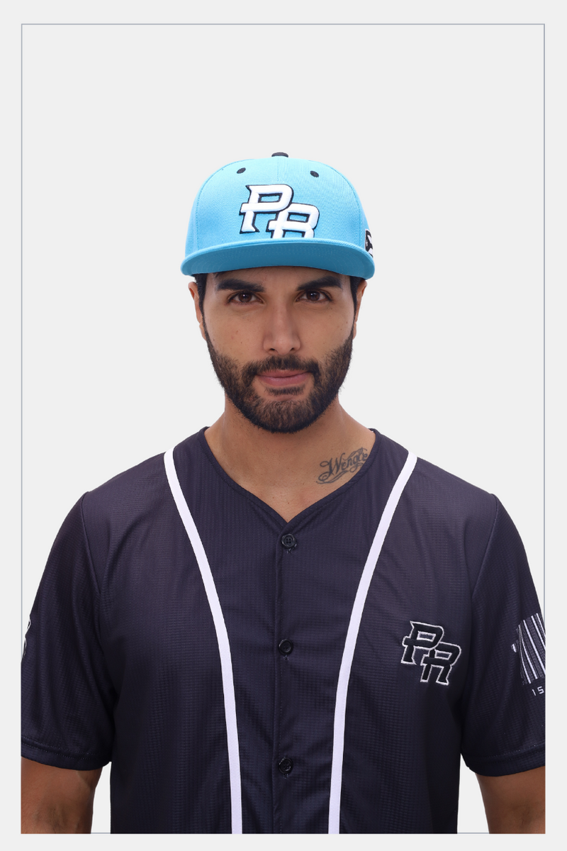 Puerto Rico Caps - TURQUOISE PR White | Tainowears NYC