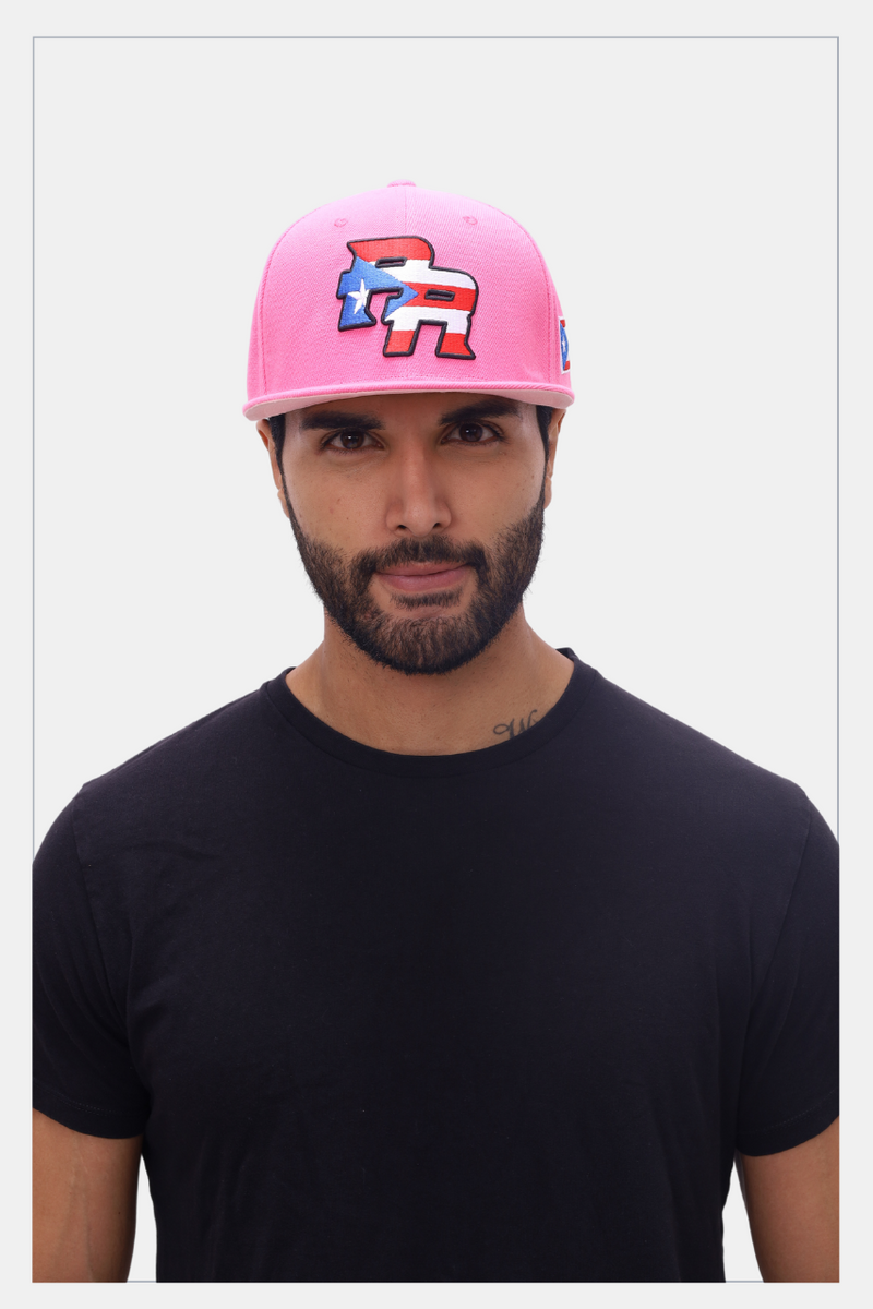 Puerto Rico Cap PR Flag Fucsia Fucsia Snapback one size fit all ...