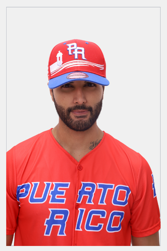 Puerto Rico Caps Exclusive Design PR Red BLue Olas | Tainowears NYC