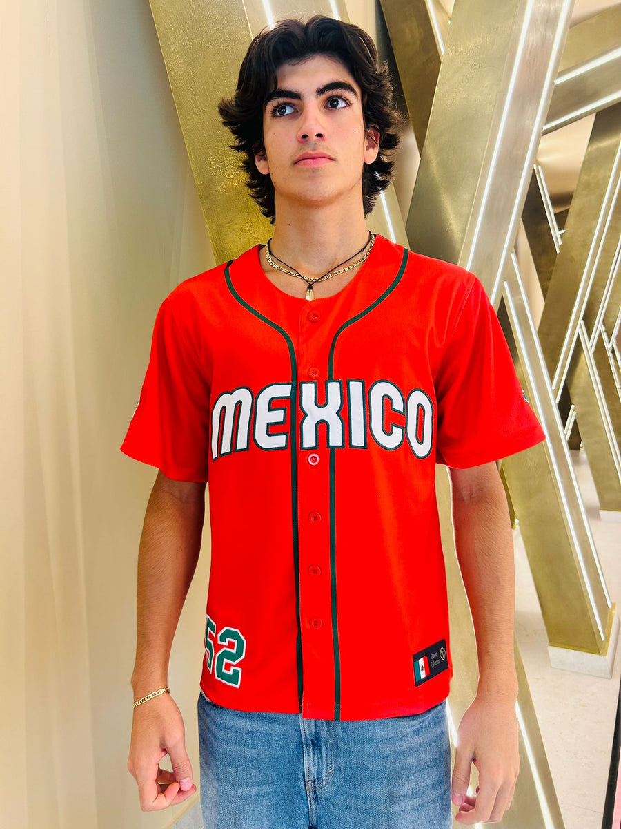 Mexico Red Baseball Jersey – Premium Unisex Jersey with Iconic ...