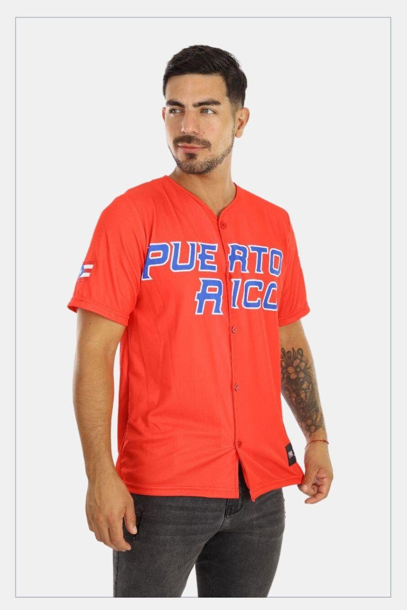 Puerto Rico Boricua Red Baseball Jersey – Clemente #21 | Tainowears NYC